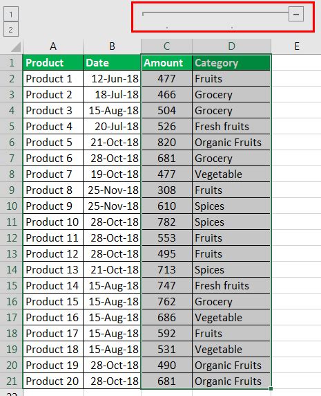 How To Group Columns In Excel Hide Or Unhide Group Column