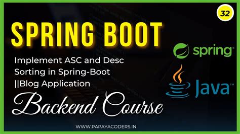 32 Implementing Asc And Desc Sorting In Blogging Application In Spring