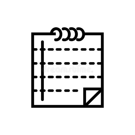 Calendar Or Note Vector Icon Outline Style Isolated On White