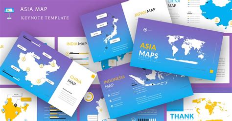 Шаблон Keynote для инфографики карты Азии Шаблоны презентаций Включая карта азии и