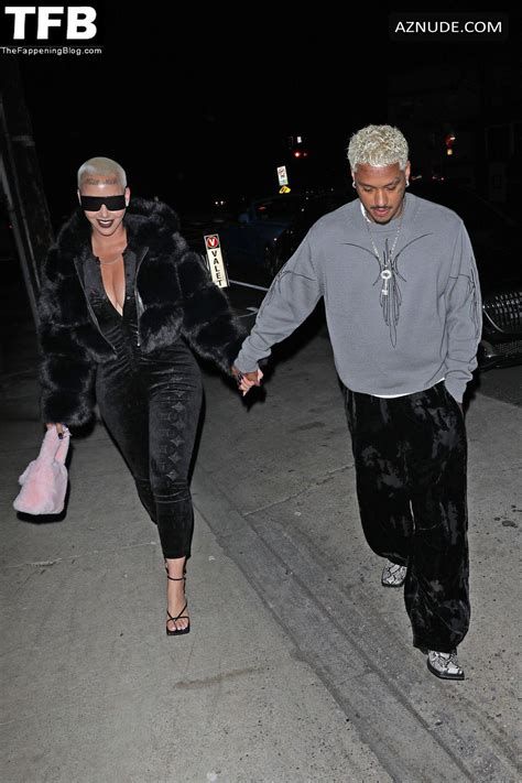 Amber Rose Sexy Seen Flaunting Her Hot Cleavage At Giorgio Baldi In Santa Monica Aznude
