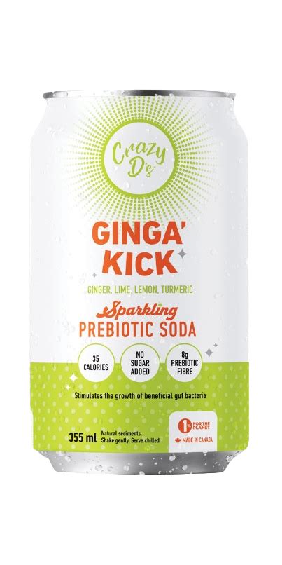 Buy Crazy Ds Prebiotic Soda Ginga Kick At Well Ca Free Shipping 35 In Canada