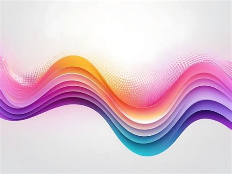 Modern Abstract Wave Dots With Gradient Colors On Dark Background Premium Ai Generated Image