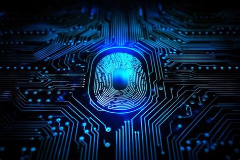 Premium Ai Image Securing Digital Identity Abstract Cyber Security Fingerprint Generative Ai