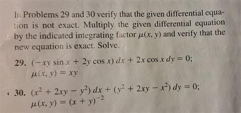 Solved In ﻿problems 29 ﻿and 30 ﻿verify That The Given