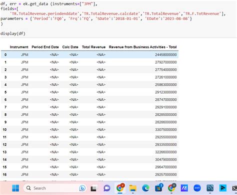 Regarding The Data Fetching — Lseg Developer Community