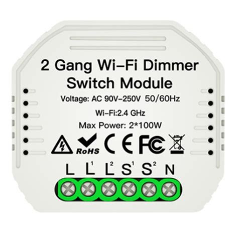 2 Gang Diy Wifi Smart 2 Way Light Led Dimmer Modul Grandado