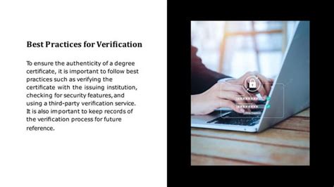 Ensuring Authenticity Best Practices For Degree Certificate Verification Ppt