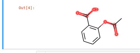 how to highlight the substructure of a molecule with thick red lines in