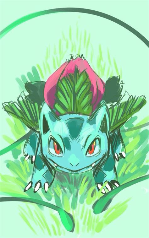 What Is Pokemon Official Art Ivysaur Wallpaper Ivysaur Drawing