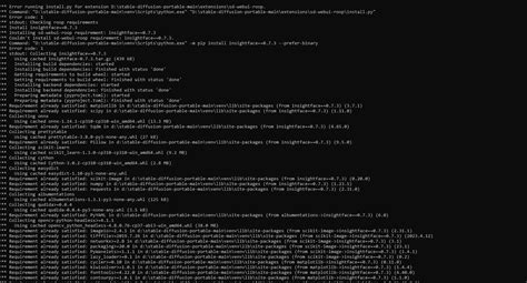 Insightface Not Found But Already Installed · Issue 222 · S0md3vsd Webui Roop · Github