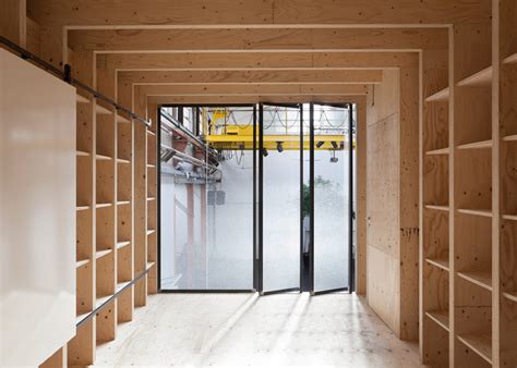 Stereo Architektur Builds Wooden Installation In Basel Factory