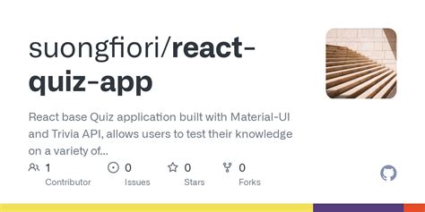 GitHub Suongfiori React Quiz App React Base Quiz Application Built With Material UI And