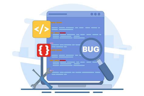 Bug Report Concept Bug Magnifier On Data Software Campaign Computer