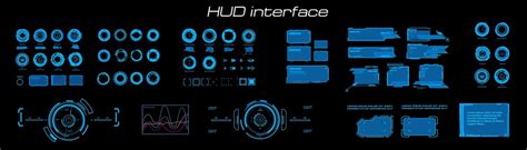 Premium Vector Set Of Elements For The User Interface Hud Futuristic