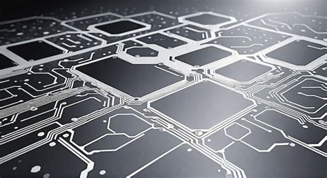 Premium Photo Tech Fusion Abstract Technology Circuit Board On Gray Geometric Hexagon Overlay