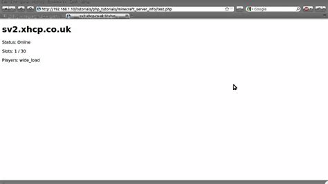 Php Tutorial Minecraft Server Info Using Minequery [part 00] Youtube