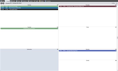 Vueminder Help Week View