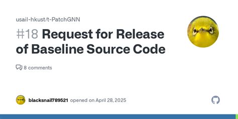 Request For Release Of Baseline Source Code · Issue 18 · Usail Hkustt