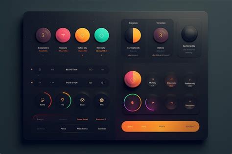 multiple buttons ui elements kit premium ai generated image