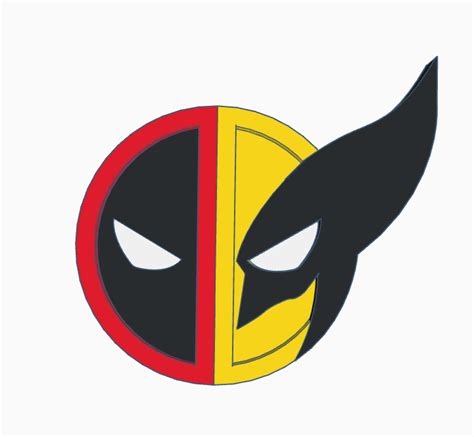 Wolverine And Deadpool Logo Disk By Bdubil Download Free Stl Model