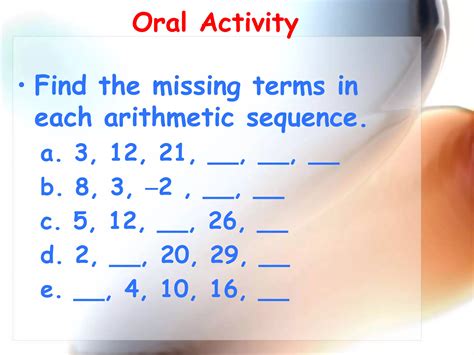 arithmetic sequence ppt