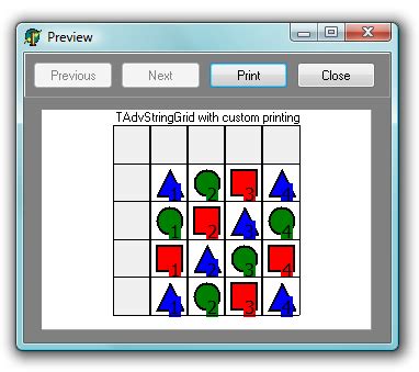 TMS Software TAdvStringGrid Example