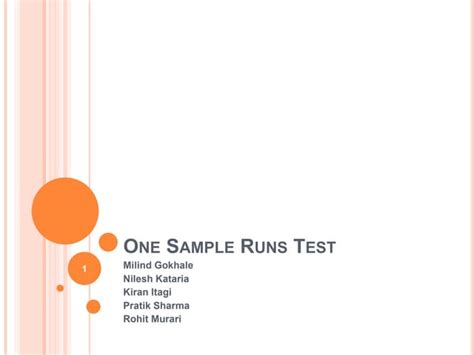 One Sample Runs Test Pptx