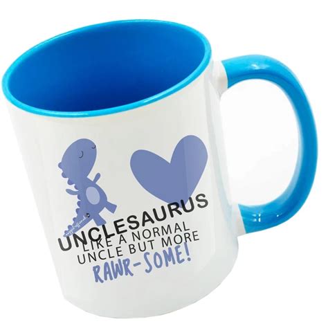 Funny Uncle Purple Dinosaur Mug Cup Cups Uncle Birthday Christmas Tea