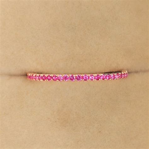 Pink Sapphire Engagement Ring Pink Sapphire Eternity Ring Band Pink