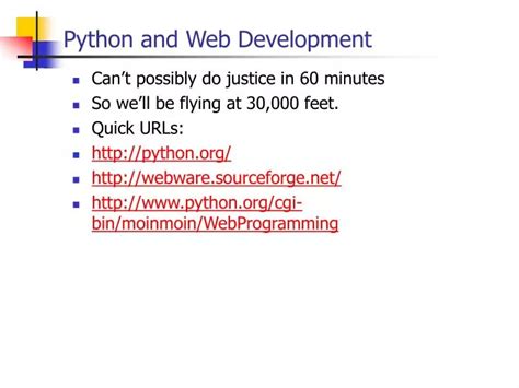 PPT Python And Web Development PowerPoint Presentation Free Download ID 4050953
