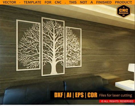 Tree Cut Out Metal Wall Art Decor Cnc Router Wall Art Tree Design