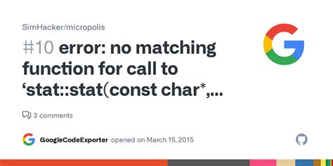 Error No Matching Function For Call To ‘statstatconst Char Stat · Issue 10 · Simhacker