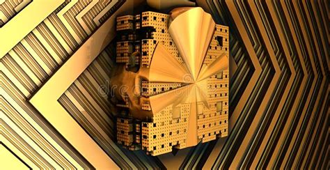 3d Computer Generated Render Of Metallic Scene Stock Illustration Illustration Of Abstract