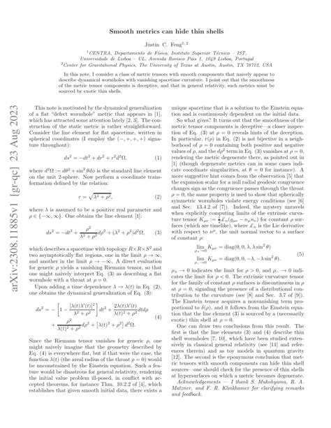 pdf smooth metrics can hide thin shells