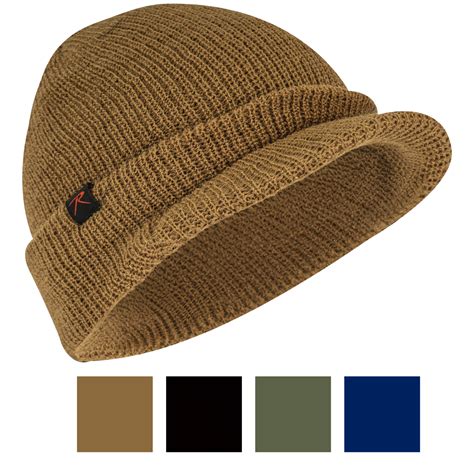 Rothco Double Layered Wool Watch Cap Beanie With Visor Brim