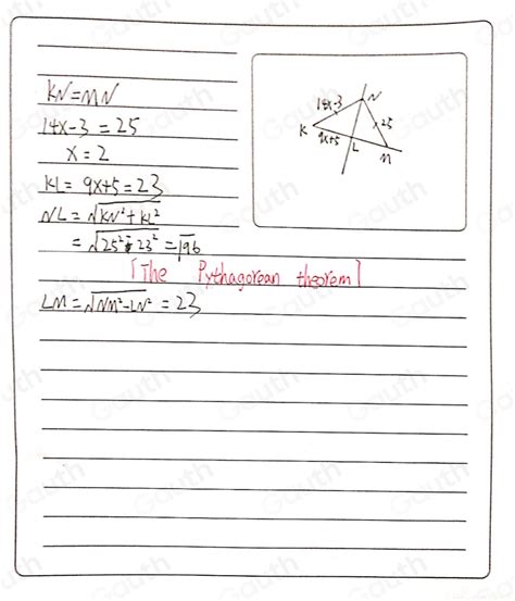 solved what is the length of segment lm units k [algebra]