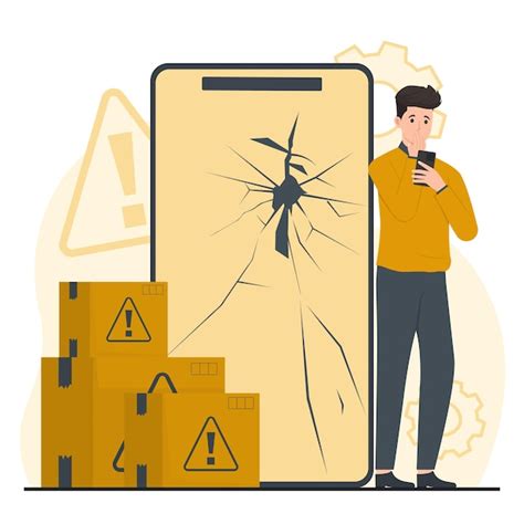 Concepto Vectorial De Producto Defectuoso Mala Calidad Pantalla De