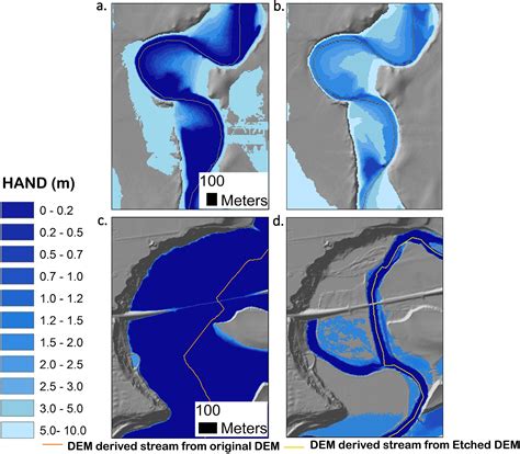 Terrain Analysis Enhancements To The Height Above Nearest Drainage Flood Inundation Mapping