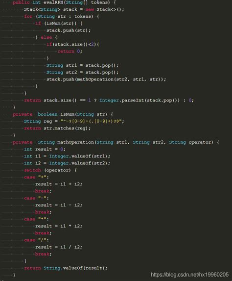 Leetcode挑战：evaluate Reverse Polish Notation（逆波兰表达式计算）hx19960205 Csdn博客