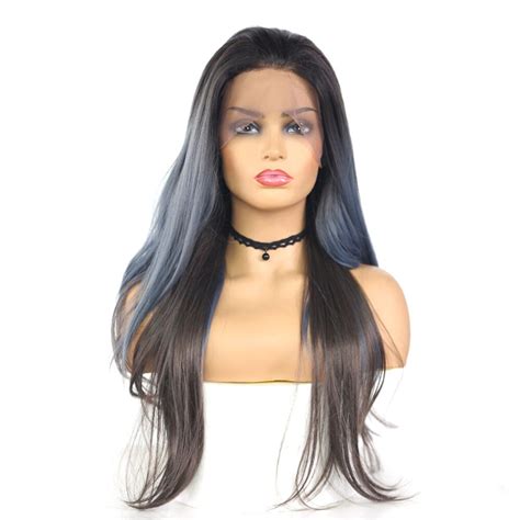 413 Lace Front Wig Synthetic Long Straight Wigs W Grandado
