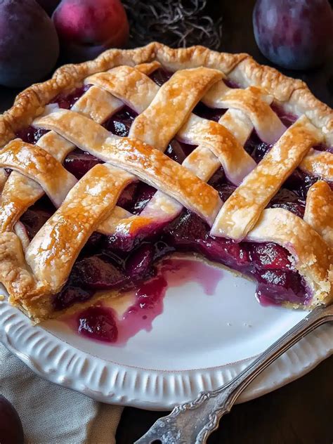 Delightfully Cozy Double Crust Purple Plum Pie Recipe Recipes By Lacey