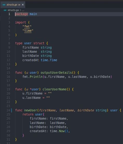 today i learnt about structs in golang i learnt how to make a struct