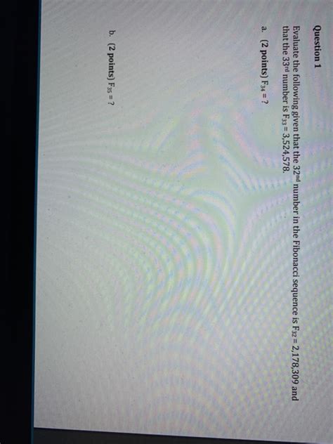 Solved Uestion 1 Evaluate The Following Given That The 32nd