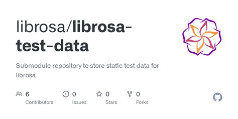 GitHub Librosa Librosa Test Data Submodule Repository To Store Static Test Data For Librosa