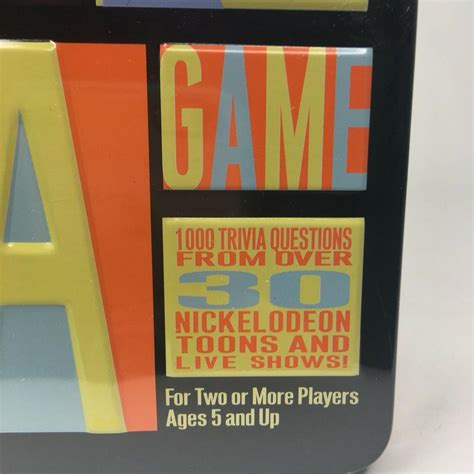 Nickelodeon Trivia Game From 2002 In Collectible Tin Never Opened