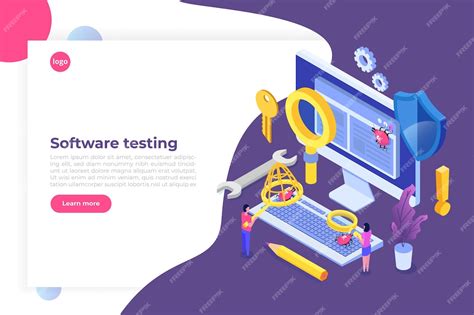 Premium Vector Software Or Application Testing Isometric Concept Debugging Development Process