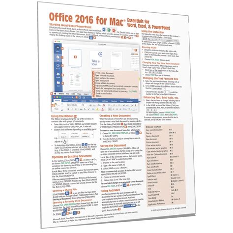 Microsoft Word 2016 Mac Quick Reference Cheat Sheet Beezix