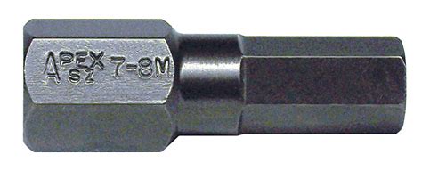 APEX Insert Bit Metric Insert Bit 6YNV8 SZ 7 8MM Grainger