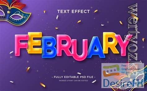 Download Psd February Text Effect Desirefxcom